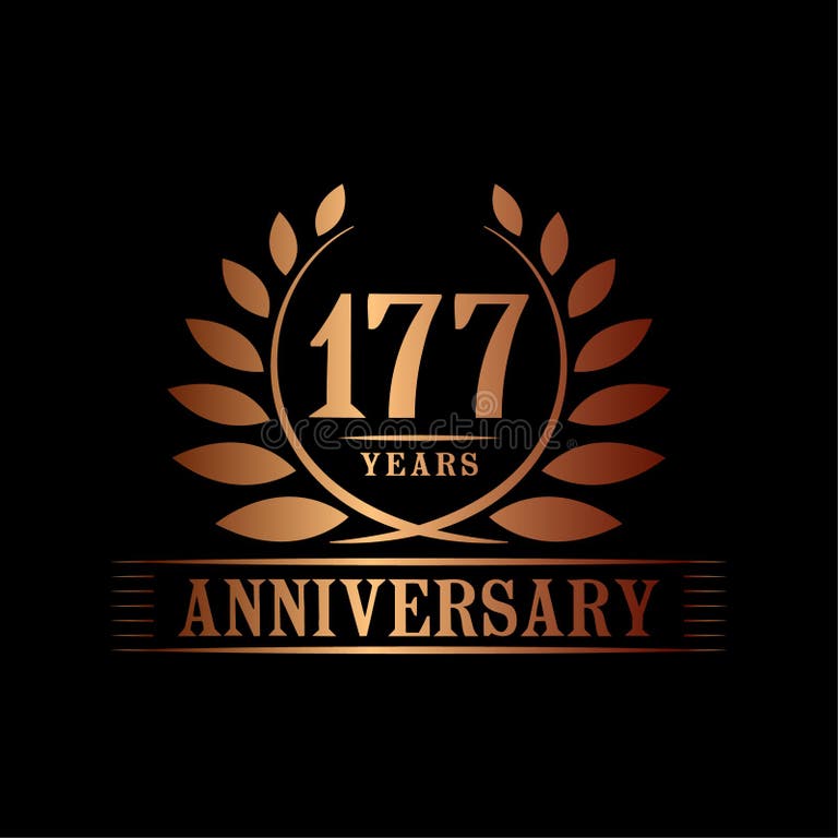 177 Years Anniversary Celebration Logo. 177th Anniversary Luxury Design ...