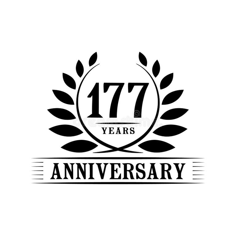 177 Years Anniversary Celebration Logo. 177th Anniversary Luxury Design ...