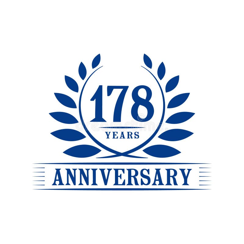 178 Years Anniversary Celebration Logo. 178th Anniversary Luxury Design ...