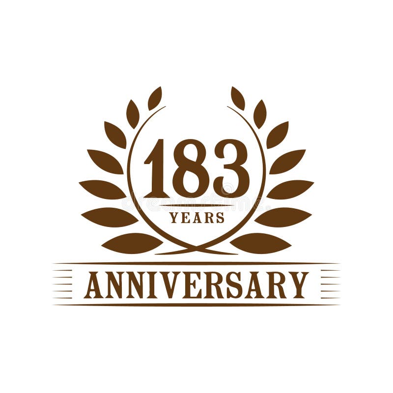 183 Years Anniversary Celebration Logo. 183rd Anniversary Luxury Design ...