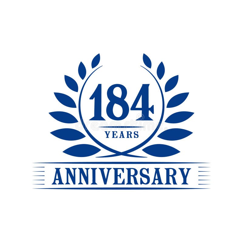 184 Years Anniversary Celebration Logo. 184th Anniversary Luxury Design ...