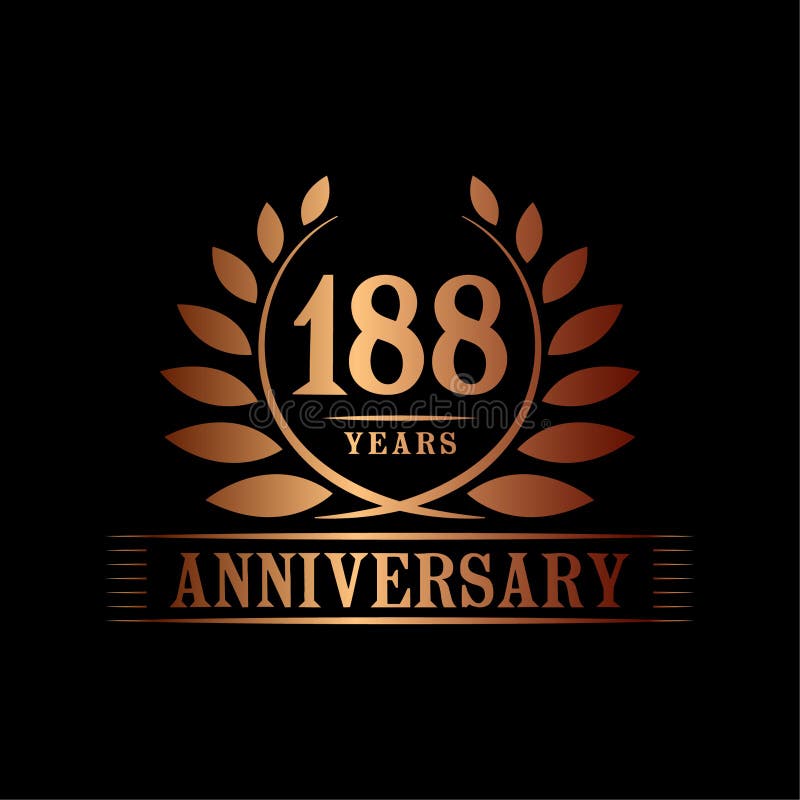 188 Years Anniversary Celebration Logo. 188th Anniversary Luxury Design ...