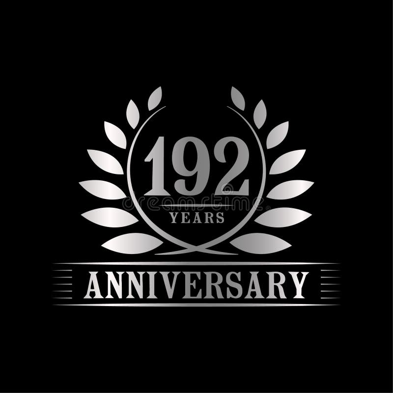 192 Years Anniversary Celebration Logo. 192nd Anniversary Luxury Design ...