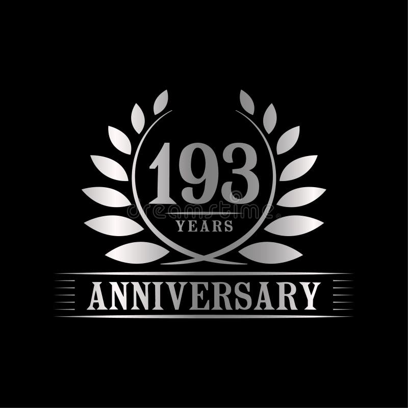 193 Years Anniversary Celebration Logo. 193rd Anniversary Luxury Design ...