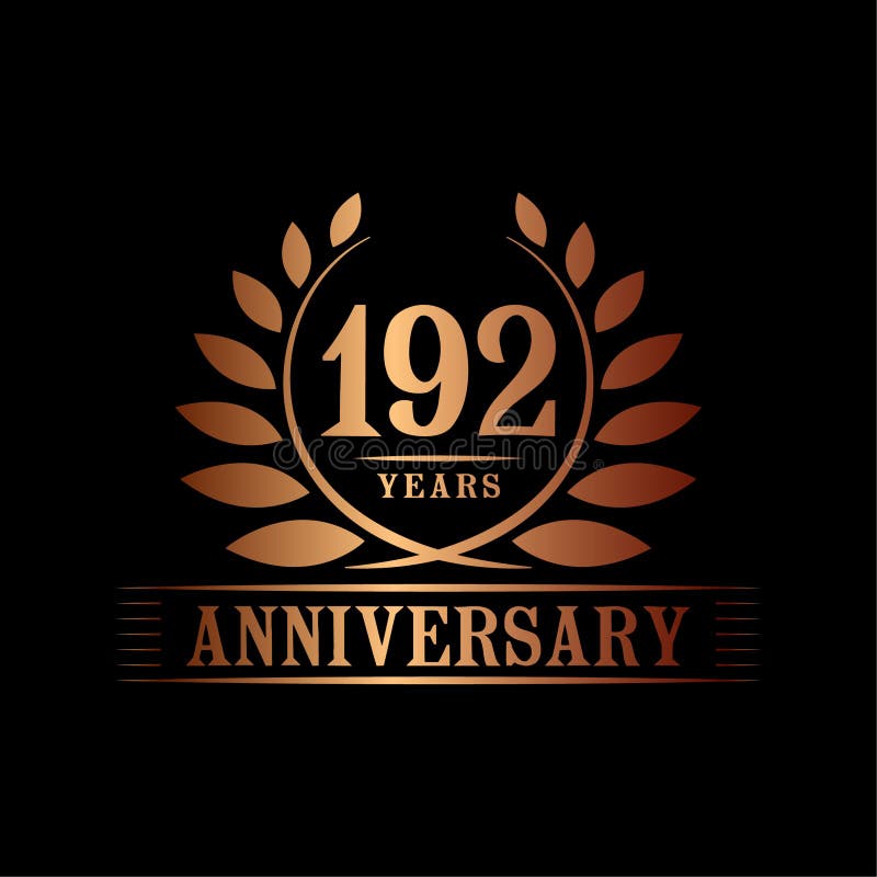 192 Years Anniversary Celebration Logo. 192nd Anniversary Luxury Design ...