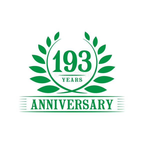 193 Years Anniversary Celebration Logo. 193rd Anniversary Luxury Design ...