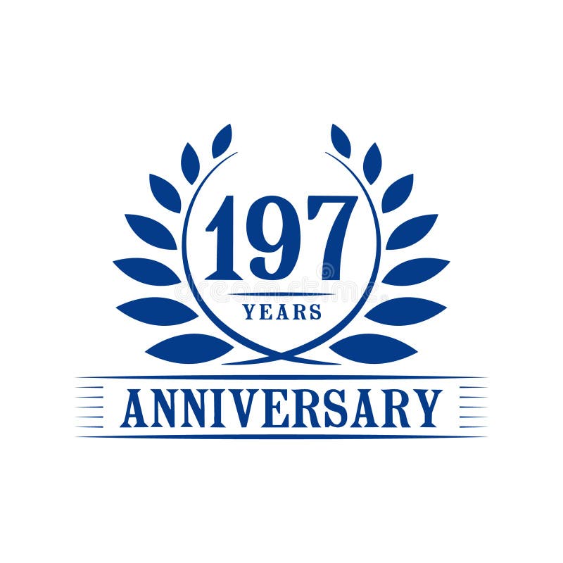 197 Years Anniversary Celebration Logo. 197th Anniversary Luxury Design ...
