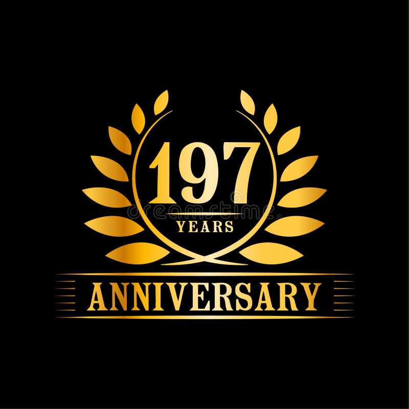 197 Years Anniversary Celebration Logo. 197th Anniversary Luxury Design ...