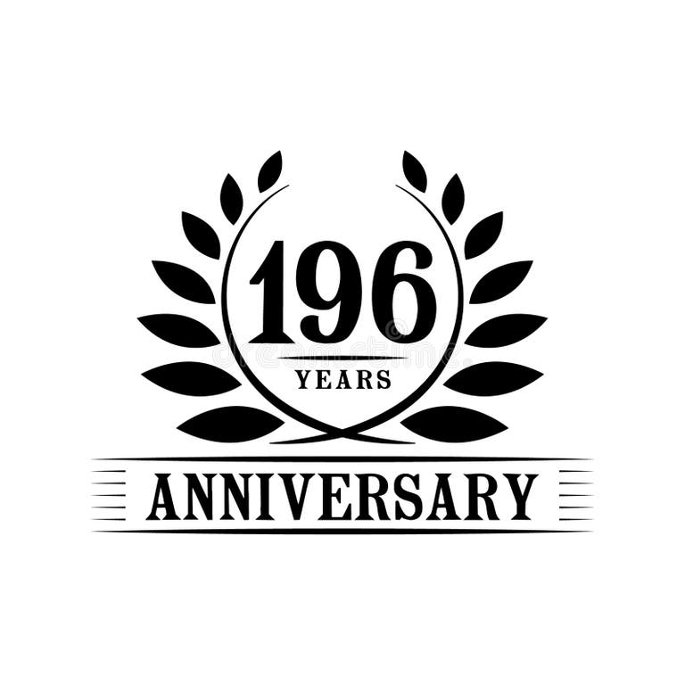 196 Years Anniversary Celebration Logo. 196th Anniversary Luxury Design ...