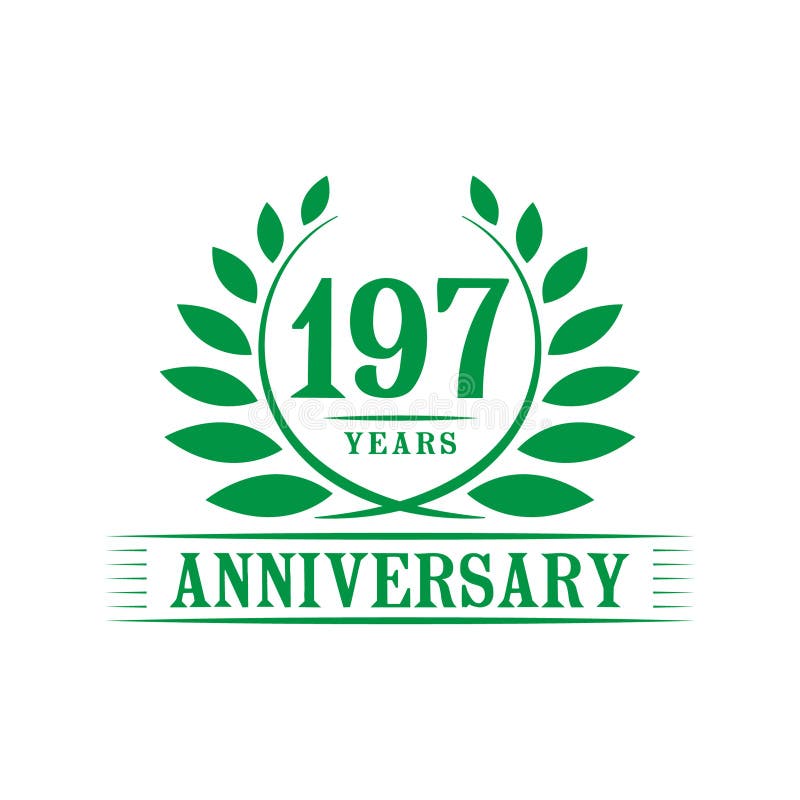 197 Years Anniversary Celebration Logo. 197th Anniversary Luxury Design ...