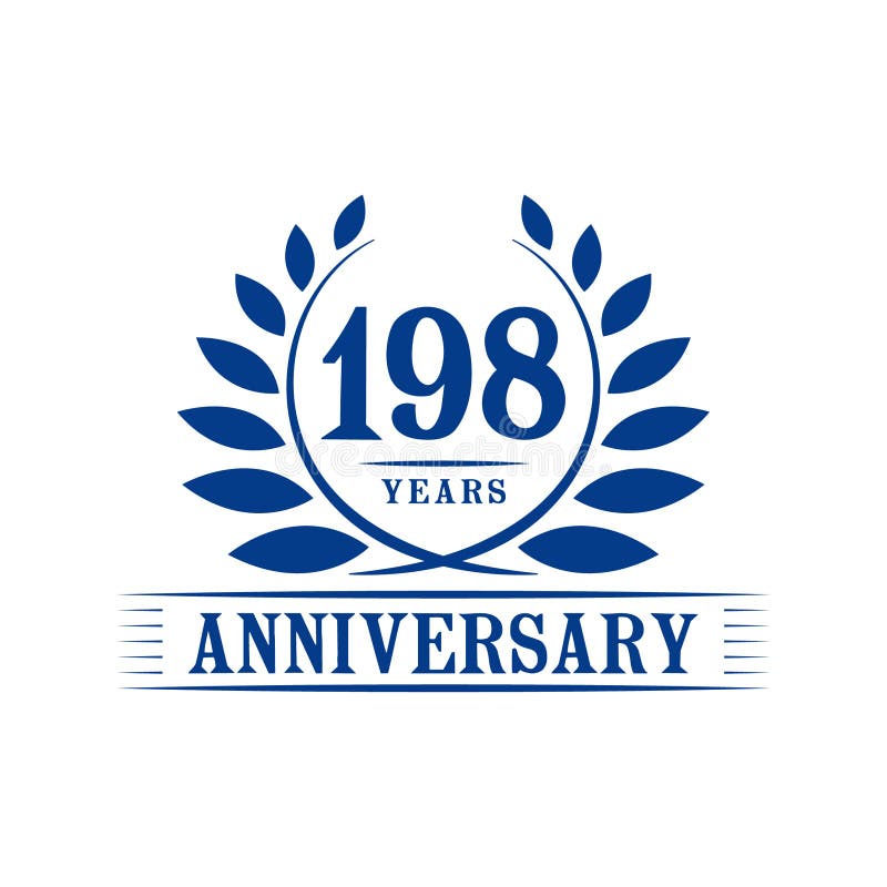 198 Years Anniversary Celebration Logo. 198th Anniversary Luxury Design ...