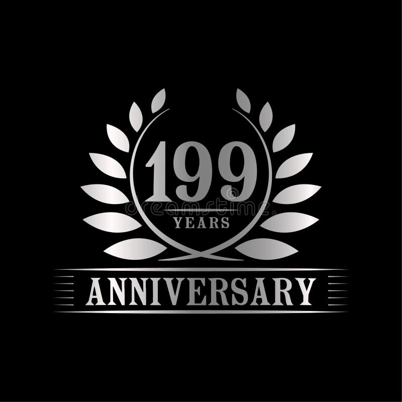 199 Years Anniversary Celebration Logo. 199th Anniversary Luxury Design ...