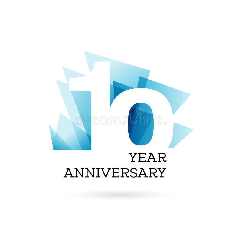 10th Years Anniversary Celebration Emblem. Anniversary Elegance Golden ...