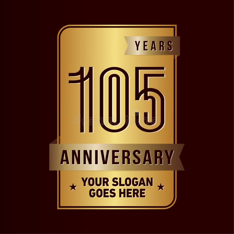 105 Years Celebrating Anniversary Design Template. 105th Logo. Vector ...