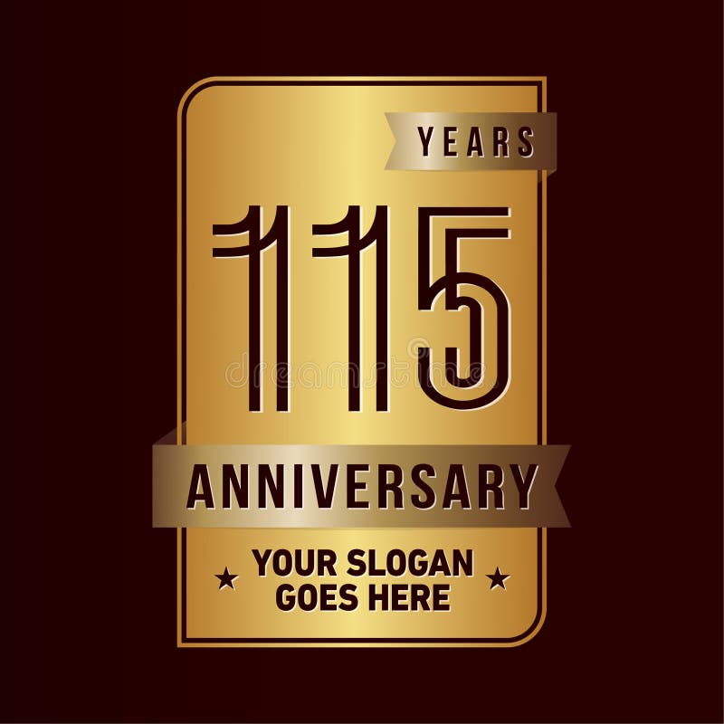 115 Years Celebrating Anniversary Design Template. 115th Logo. Vector ...