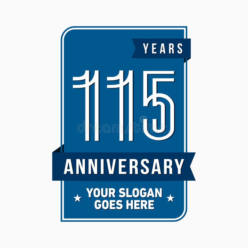 115 Years Celebrating Anniversary Design Template. 115th Logo. Vector ...
