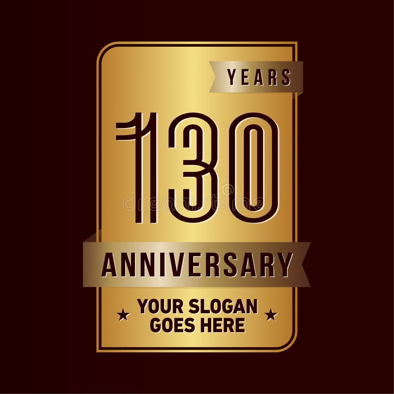 130 Years Celebrating Anniversary Design Template. 130th Logo. Vector ...