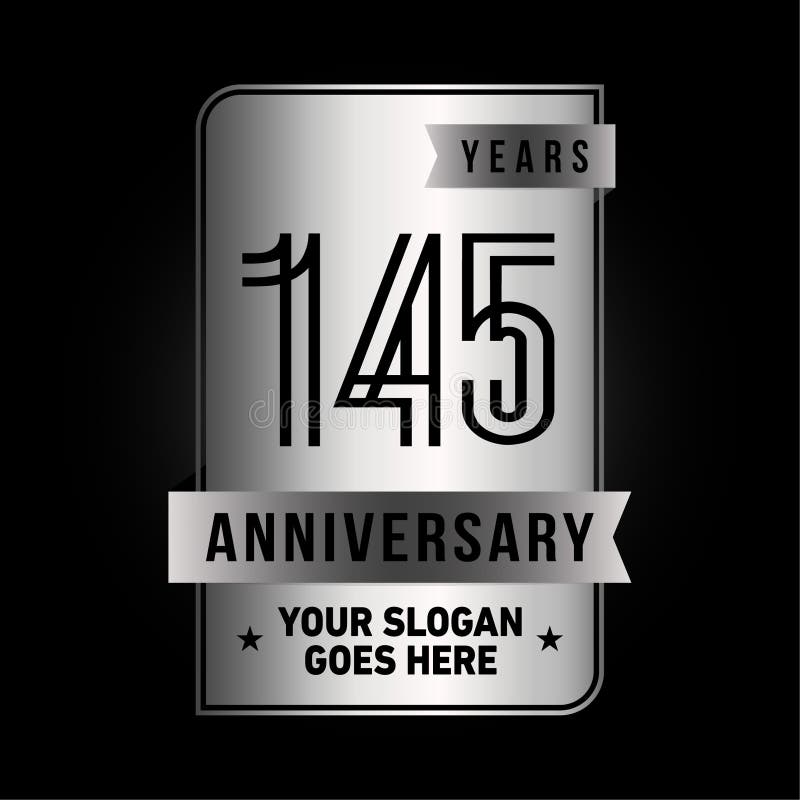 145 Years Celebrating Anniversary Design Template. 145th Logo. Vector ...