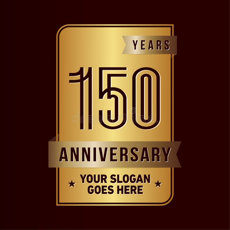 150 Years Celebrating Anniversary Design Template. 150th Logo. Vector ...
