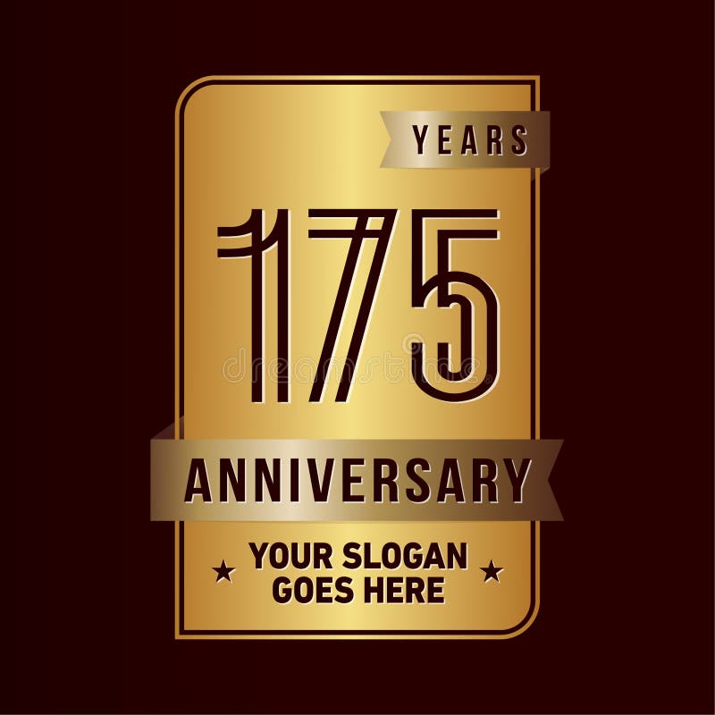 175 Years Celebrating Anniversary Design Template. 175th Logo. Vector ...