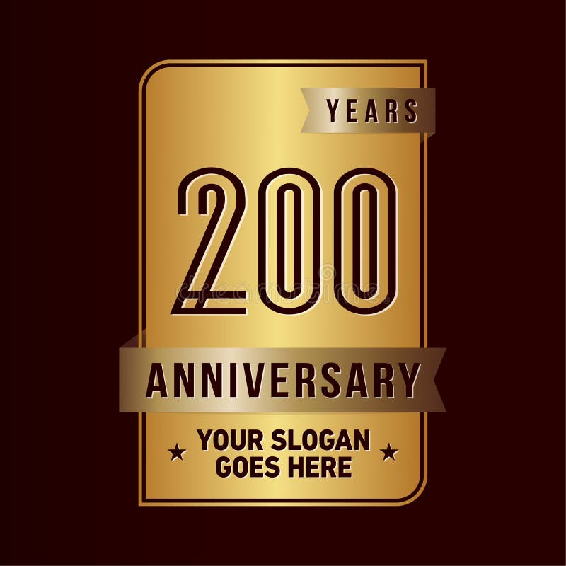 200 Years Celebrating Anniversary Design Template. 200th Logo. Vector ...