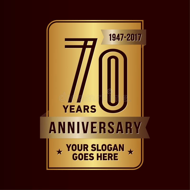 70 Years Celebrating Anniversary Design Template. 70th Logo. Vector and ...
