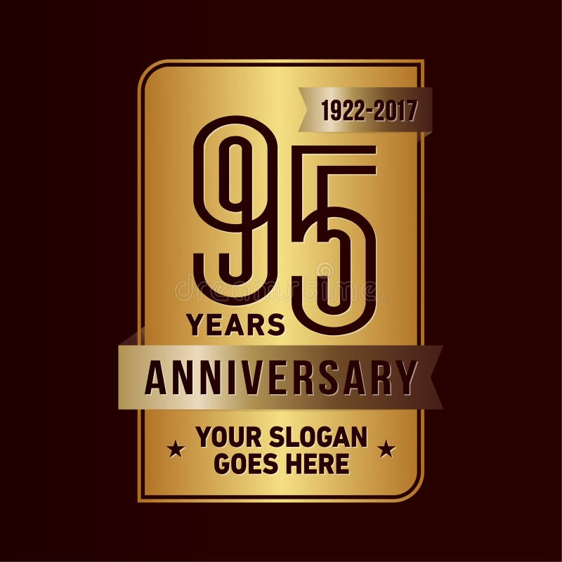 95 Years Celebrating Anniversary Design Template. 95th Logo. Vector and ...