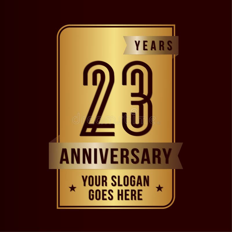 23 Years Celebrating Anniversary Design Template. 23rd Logo. Vector and ...
