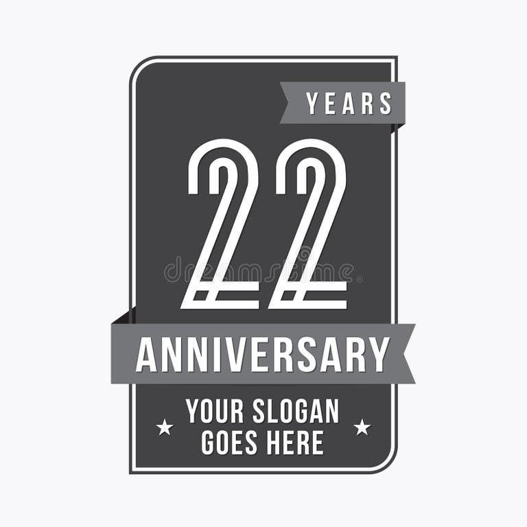 22nd Anniversary Retro Style Stock Illustrations – 34 22nd Anniversary ...