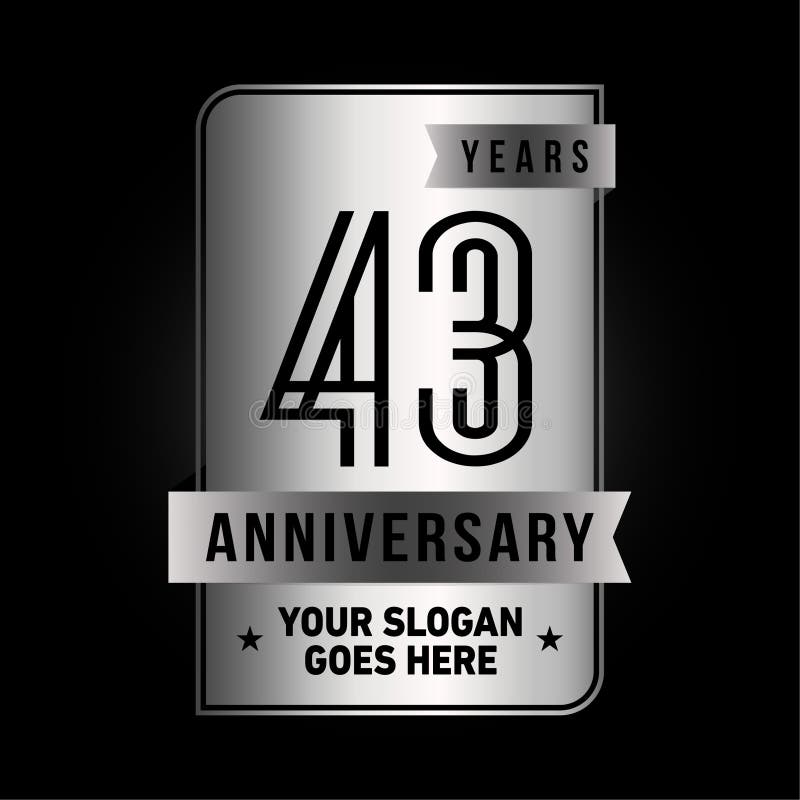 43rd Happy Birthday Lettering, 43 Years Birthday Beautiful Typography ...