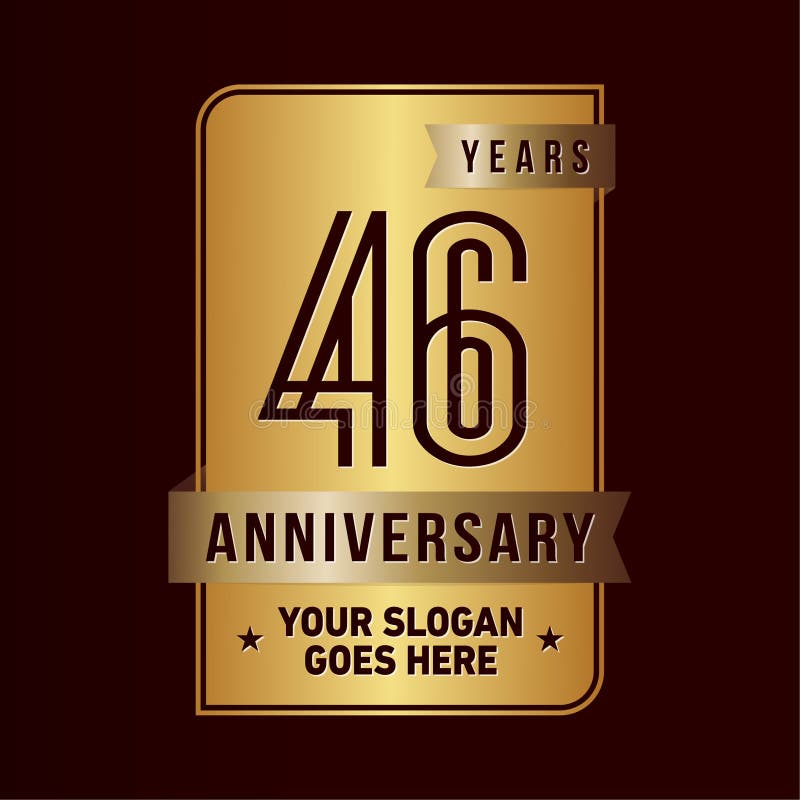 46 Years Celebrating Anniversary Design Template. 46th Logo. Vector and ...
