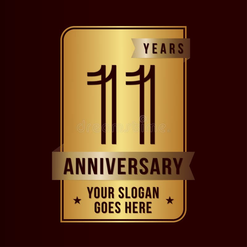 11 Years Celebrating Anniversary Design Template. 11th Logo. Vector and ...