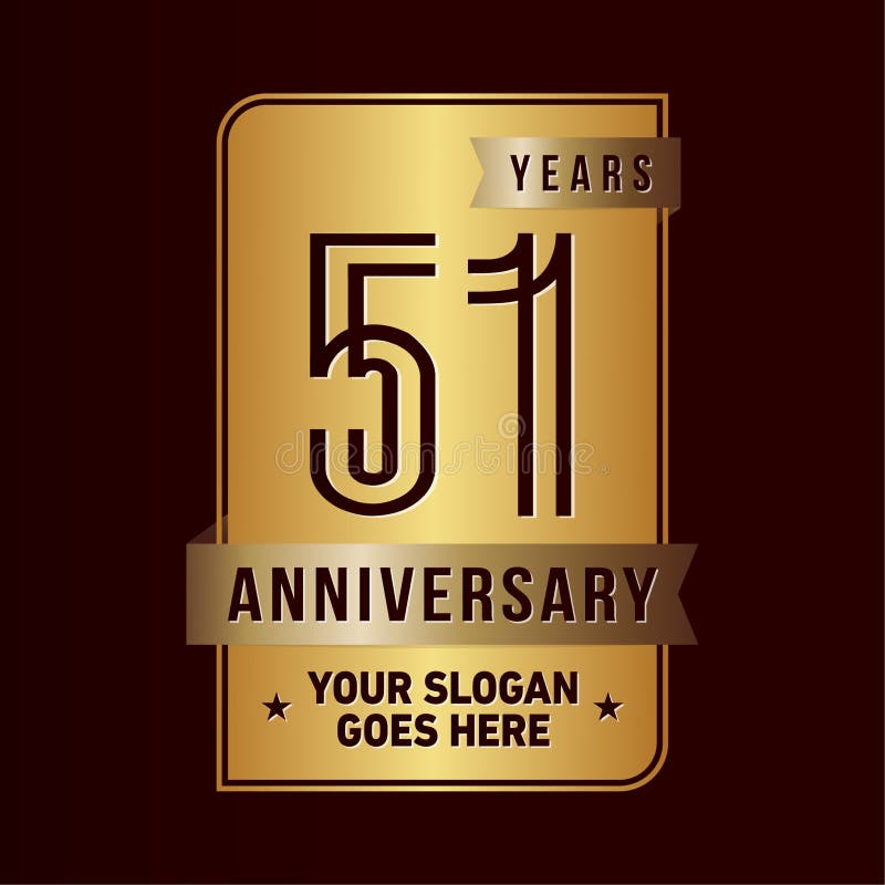 51 Years Celebrating Anniversary Design Template. 51st Logo. Vector and ...
