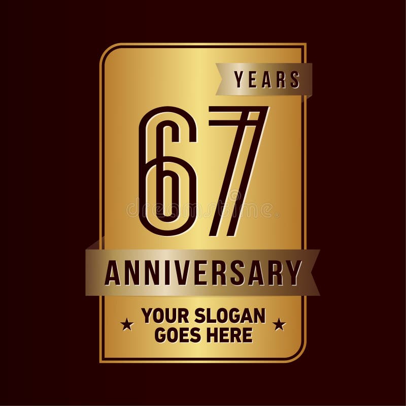 67 Years Celebrating Anniversary Design Template. 67th Logo. Vector and ...