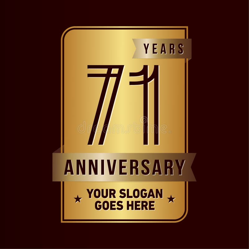 71 Years Celebrating Anniversary Design Template. 71st Logo. Vector and ...