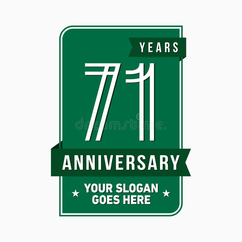 71 Years Celebrating Anniversary Design Template. 71st Logo. Vector and ...