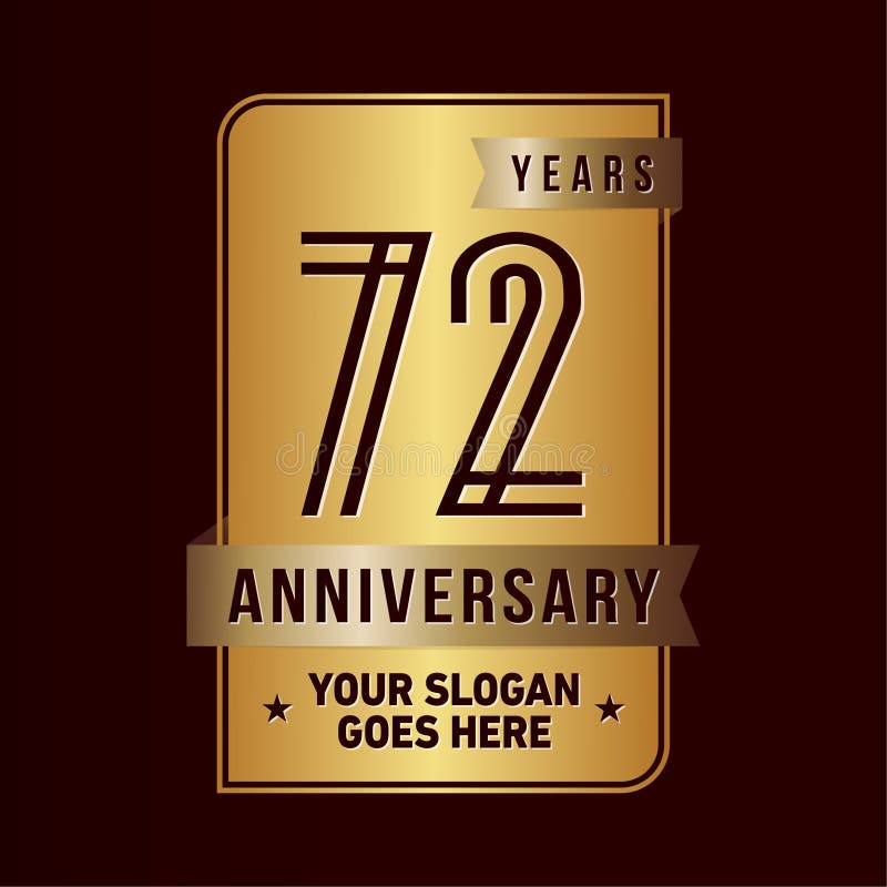 72 Years Celebrating Anniversary Design Template. 72nd Logo. Vector and ...