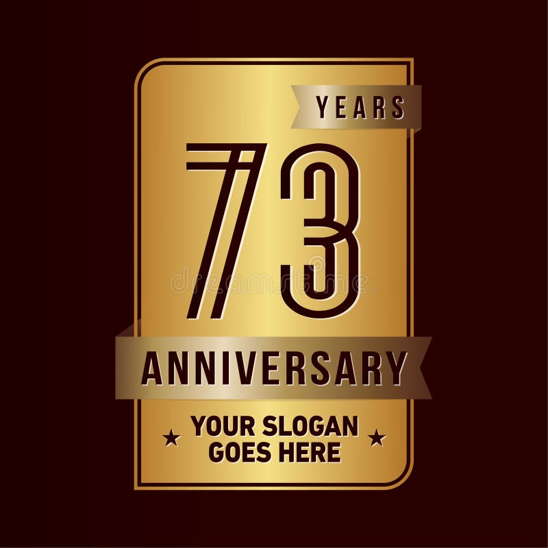 73 Years Celebrating Anniversary Design Template. 73rd Logo. Vector and ...