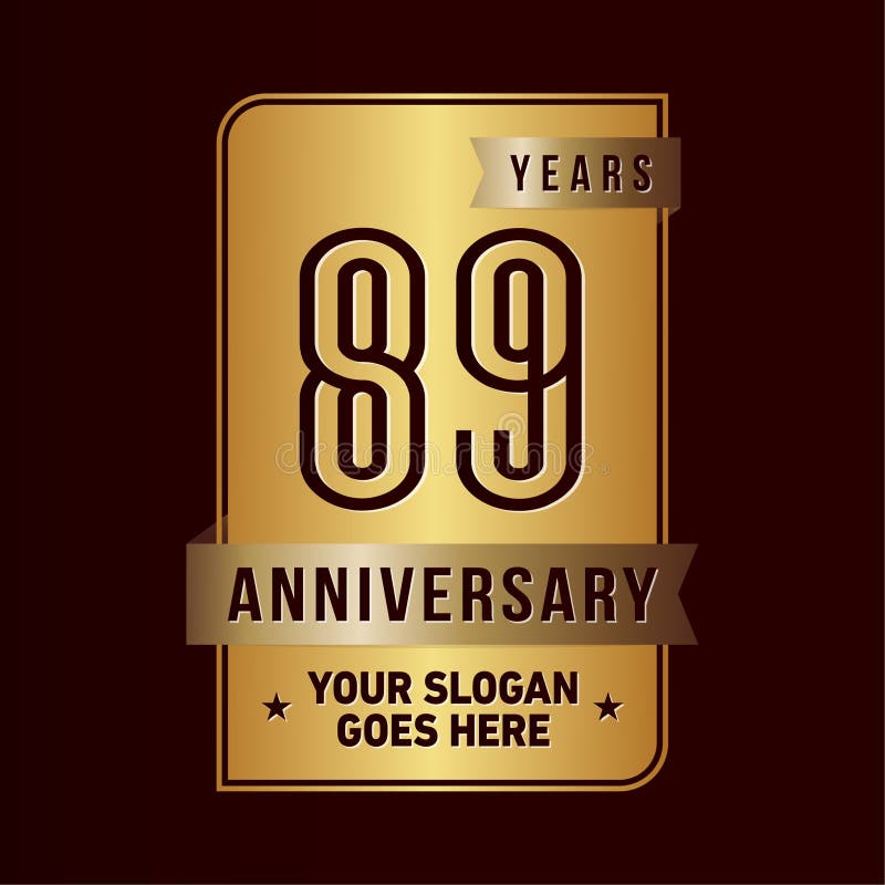 89 Years Celebrating Anniversary Design Template. 89th Logo. Vector and ...