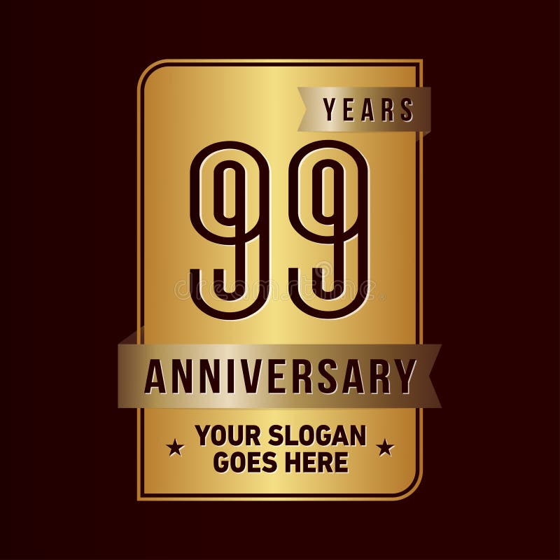 99 Years Celebrating Anniversary Design Template. 99th Logo. Vector and ...