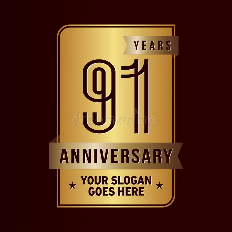 91 Years Celebrating Anniversary Design Template. 91st Logo. Vector and ...