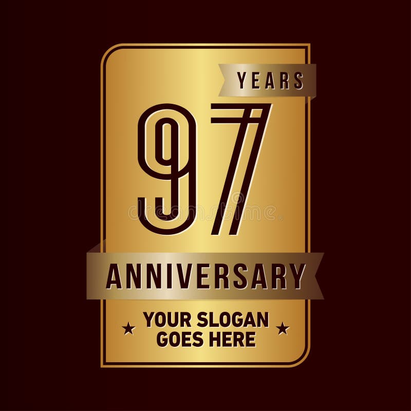 97 Years Celebrating Anniversary Design Template. 97th Logo. Vector and ...