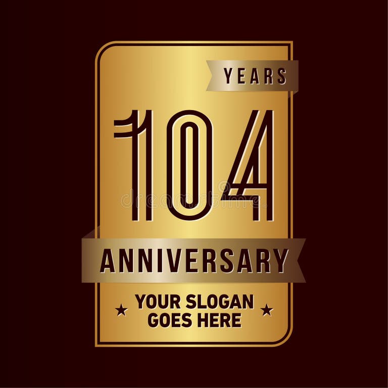 104 Years Celebrating Anniversary Design Template. 104th Logo. Vector ...