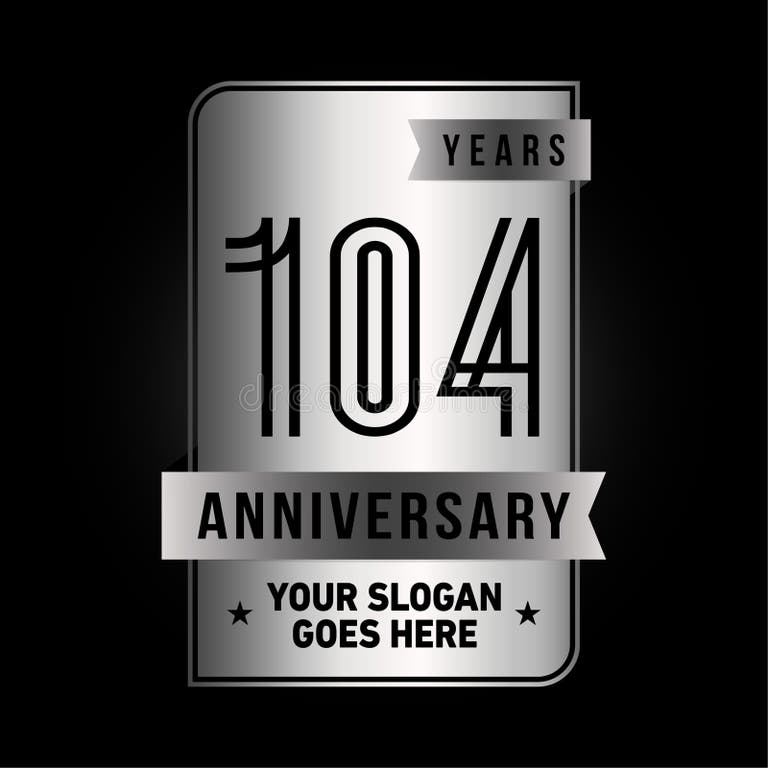 104 Years Celebrating Anniversary Design Template. 104th Logo. Vector ...