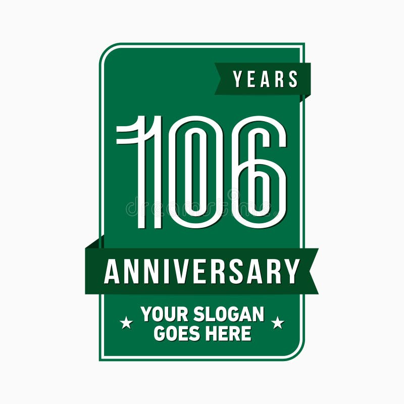 106 Years Celebrating Anniversary Design Template. 106th Logo. Vector ...
