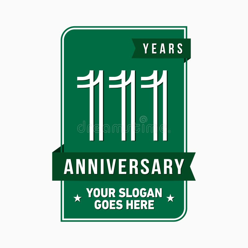 111 Years Celebrating Anniversary Design Template. 111th Logo. Vector ...