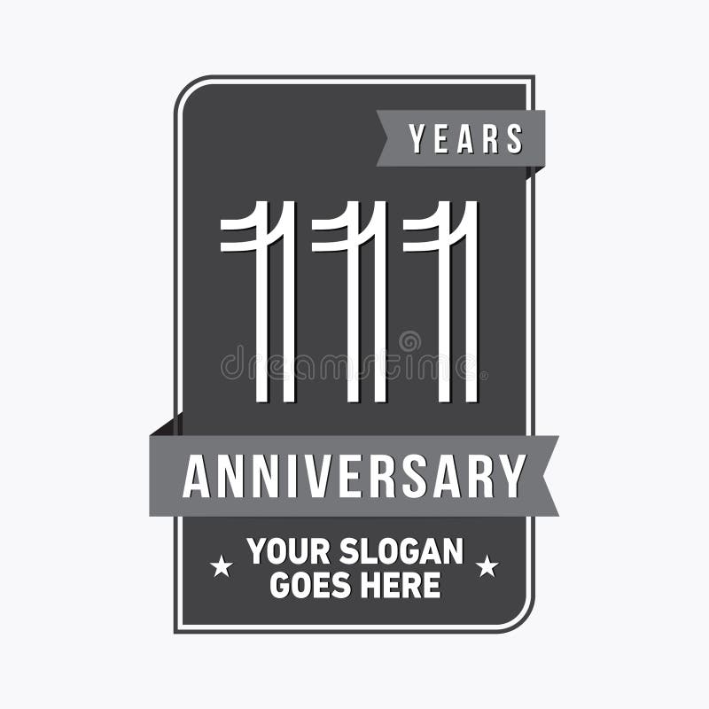 111 Years Celebrating Anniversary Design Template. 111th Logo. Vector ...