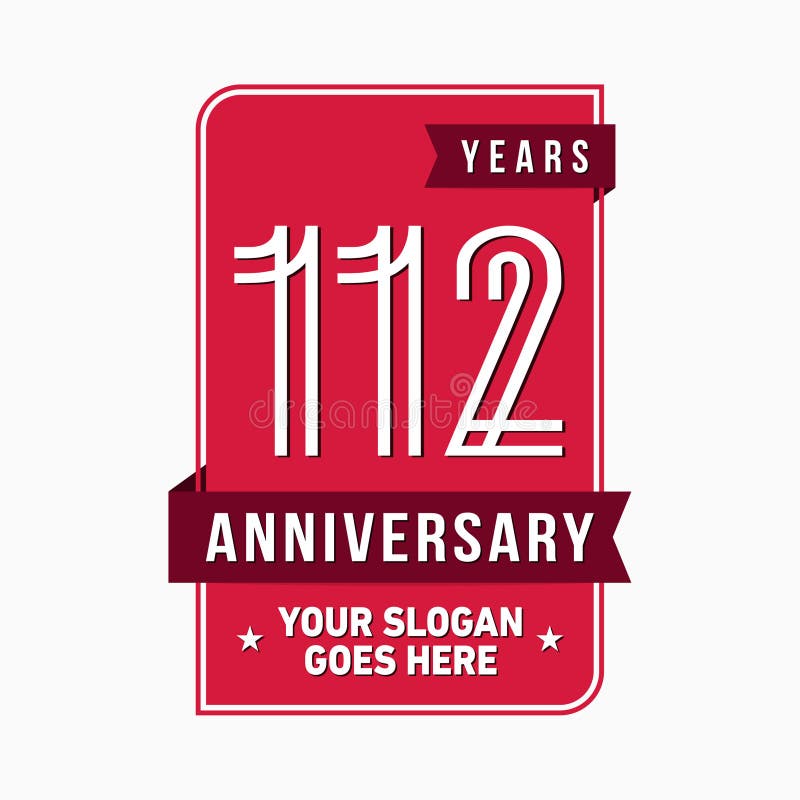 112 Years Celebrating Anniversary Design Template. 112th Logo. Vector ...