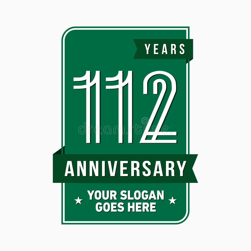 112 Years Celebrating Anniversary Design Template. 112th Logo. Vector ...