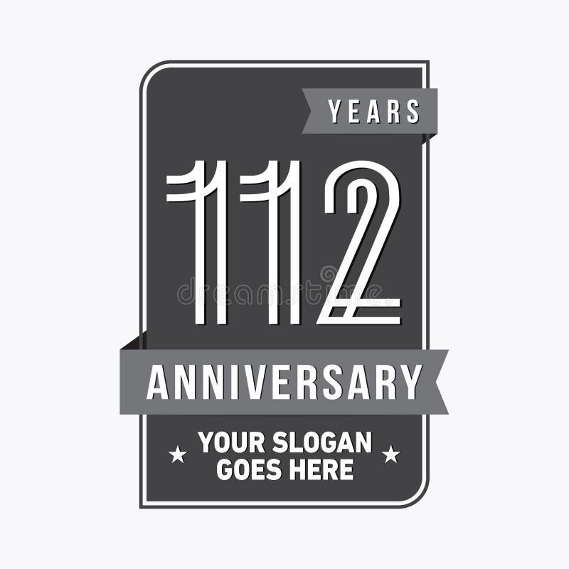 112 Years Celebrating Anniversary Design Template. 112th Logo. Vector ...